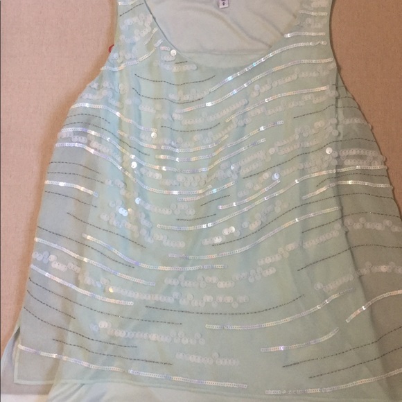 Express | Tops | Seafoam Green Sequin Top | Poshmark